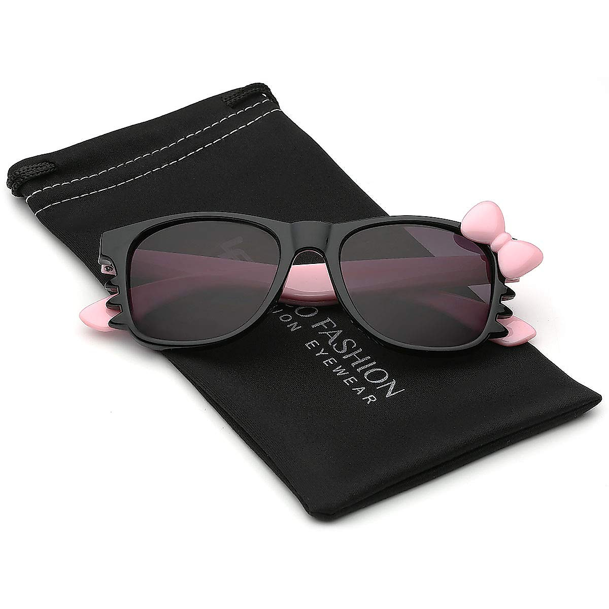 Kids Toddler Hello Kitty Character Costume Retro Fashion UV400 Sunglasses for Little Baby Girls Age 0-4