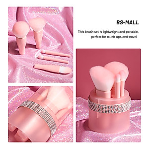 Travel Makeup Brushes BS-MALL Premium Synthetic Foundation Powder Concealers Eye Shadows With Diamond Case