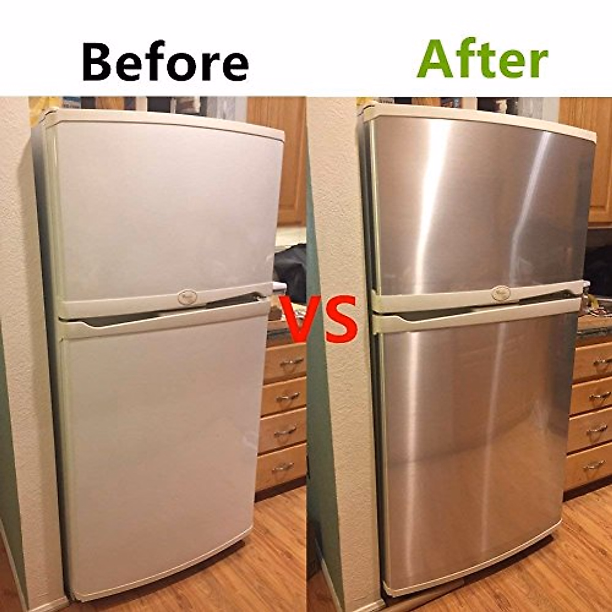 UPREDO Metal Look Stainless Steel Vinyl Metallic Adhesive Paper Shelf Liner Film Kitchen Refrigerator Dishwasher Oven Sticker 15.8in by 79in