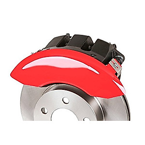 MGP Caliper Covers - Brake Caliper Covers 2011-2019 Ford Explorer (HD Brakes) Front and Rear Set - Explorer Logo - Red