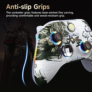 EasySMX X15 PC Controller - Enhanced Wireless Bluetooth Controller with Hall Joysticks/Hall Triggers/RGB Lighting - No Stick Drift, No Dead Zone - Work for Windows PC, Android, Steam and Switch
