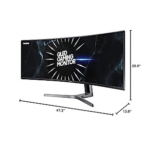 Samsung Double QHD CRG9 Series 49-Inch Curved Gaming Monitor (LC49RG90SSNXZA), Black (Renewed)