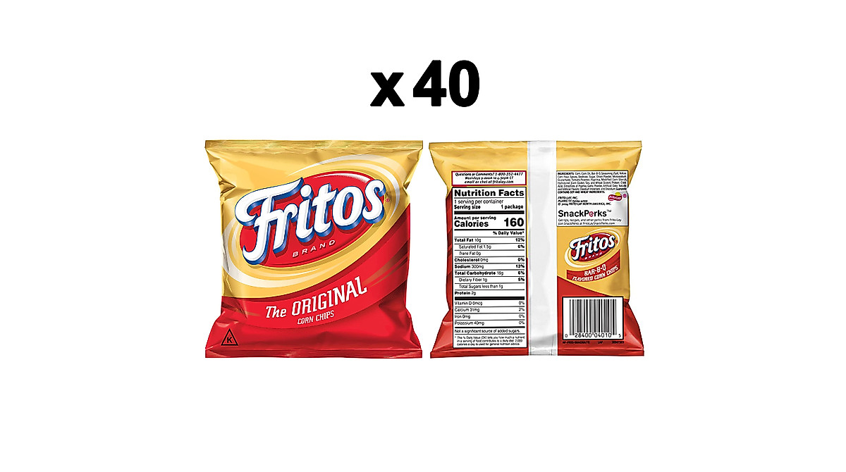 Fritos Corn Chips – Original Flavor Pack of 40