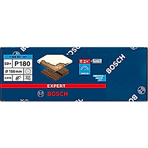 Bosch Professional 50x Expert C470 Sandpaper (Ø 150 mm, Grit 180, Accessories Orbital Sander)