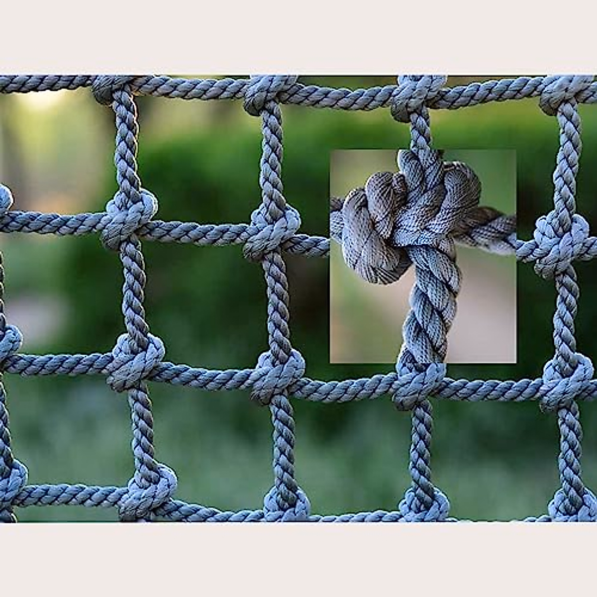 Outdoor Climbing Net for Kids Adults, Playground Cargo Net, Climbing Safety Net, Accessories for Tree Fort, Garden, Backyard Climbing Frame, Jungle Gym, Warrior Obstacle Course.(Size:1m*1m)