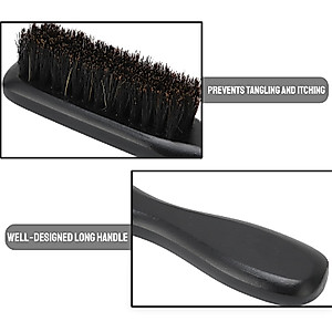 Beard Brush for Men, Mustache Brush, Mustache Comb, Beard Grooming Brush Beard Brush Hair Combs with Wooden Handle for Beards Moustaches Works with Beard Oil and Balm to Soften