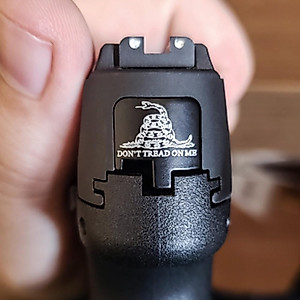 MyGunArts Laser Engraved Anodized Aluminum Rear Cover Slide Back Plate for 9mm .40 Taurus G2C, G3, G3XL, G3C, G2S, G3S, Millennium PT111-G2/PT140 Accessories, Don't Tread On Me