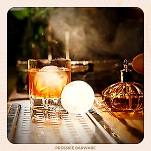 Pressice Barware Ice Ball Press - Effortlessly Make Giant 2.3" Ice Balls - Includes Aircraft Grade Aluminum Ice Press and Ice Mold - Assembled in the US (Ice Press, Blue)