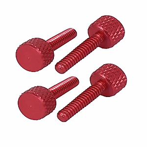 New Lon0167 Computer PC Featured Graphics Card Knurled reliable efficacy Head Thumb Screws Wine Red 6#-32 4pcs(id:0de c9 08 dd2)