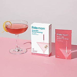 Frida Mom Alcohol Detection Test Strips for Breast Milk - at Home or On The go Peace of Mind in 2 Minutes - 15 ct
