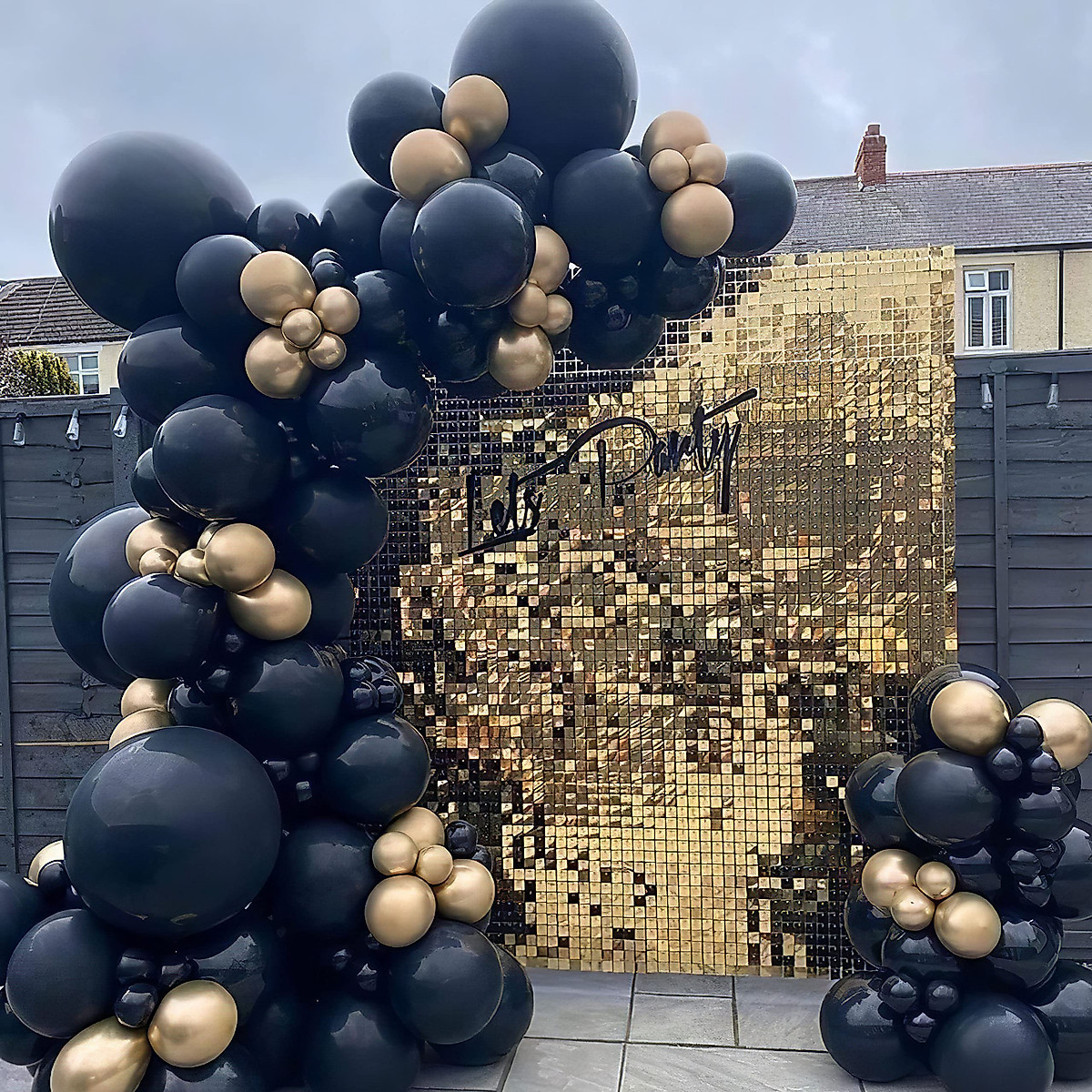 Henviro Black Latex Party Balloons - 154 Pcs 5/10/12/18 Inch Balloons Helium Quality Latex Balloons As Birthday Party Balloons/ Graduation Balloons/ Valentines Day Balloons/ Baby Shower/ Wedding