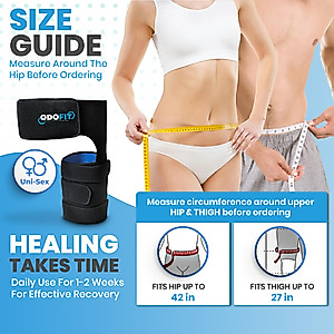 ODOFIT Ortho Sciatica Pain Relief Hip Brace - Compression Groin Support Wrap for Men and Women - Effective Thigh, Hamstring Sleeve and Hip Pain Relief - RIGHT Leg