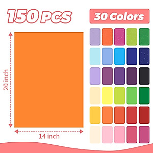 Simetufy 150 Sheets Tissue Paper for Gift Bags, 30 Colors 14 x 20 Inch Art Tissue Paper Bulk, Gift Wrapping Tissue Paper for Crafts, Holiday, Birthday, Halloween, Christmas and DIY Project