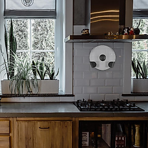 Hemoton 5 Pairs of Wall Mount Pot Lid Organizers Racks Plastic Pot Lid Storage Racks Holders 6.5x5x4.5cm(Black)