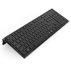 KOTEMON Acrylic Tilted Computer Keyboard Stand for Ergonomic Typing, Keyboard Tray Holder with Silicone Non-Slip Case, Black