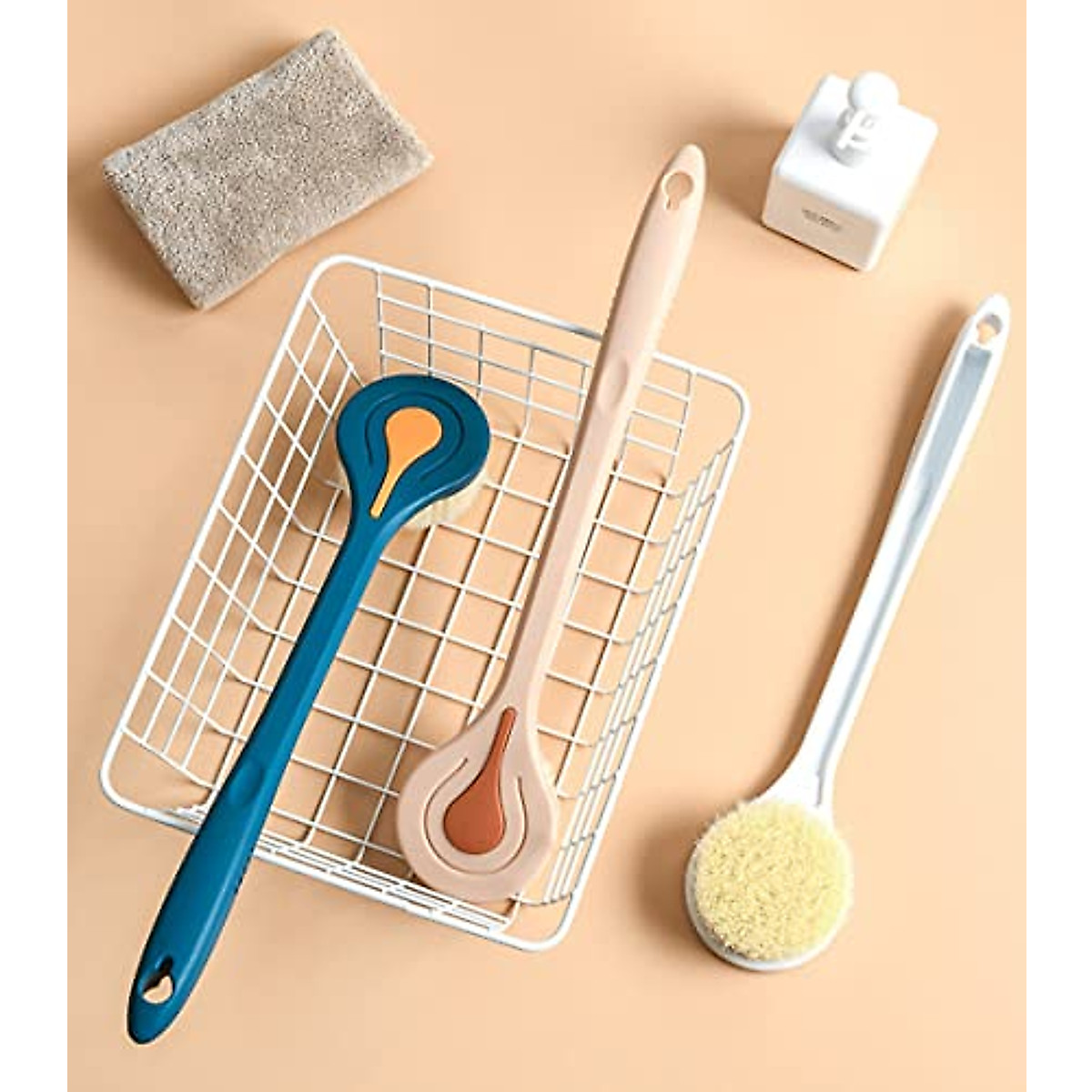 Arswin Back Scrubber for Shower with Soft Bristles, Long Handle Shower Brush Improve Skin's Health,Bath Body Brush for Men Women Elderly,Body Exfoliator for Wet or Dry Brushing