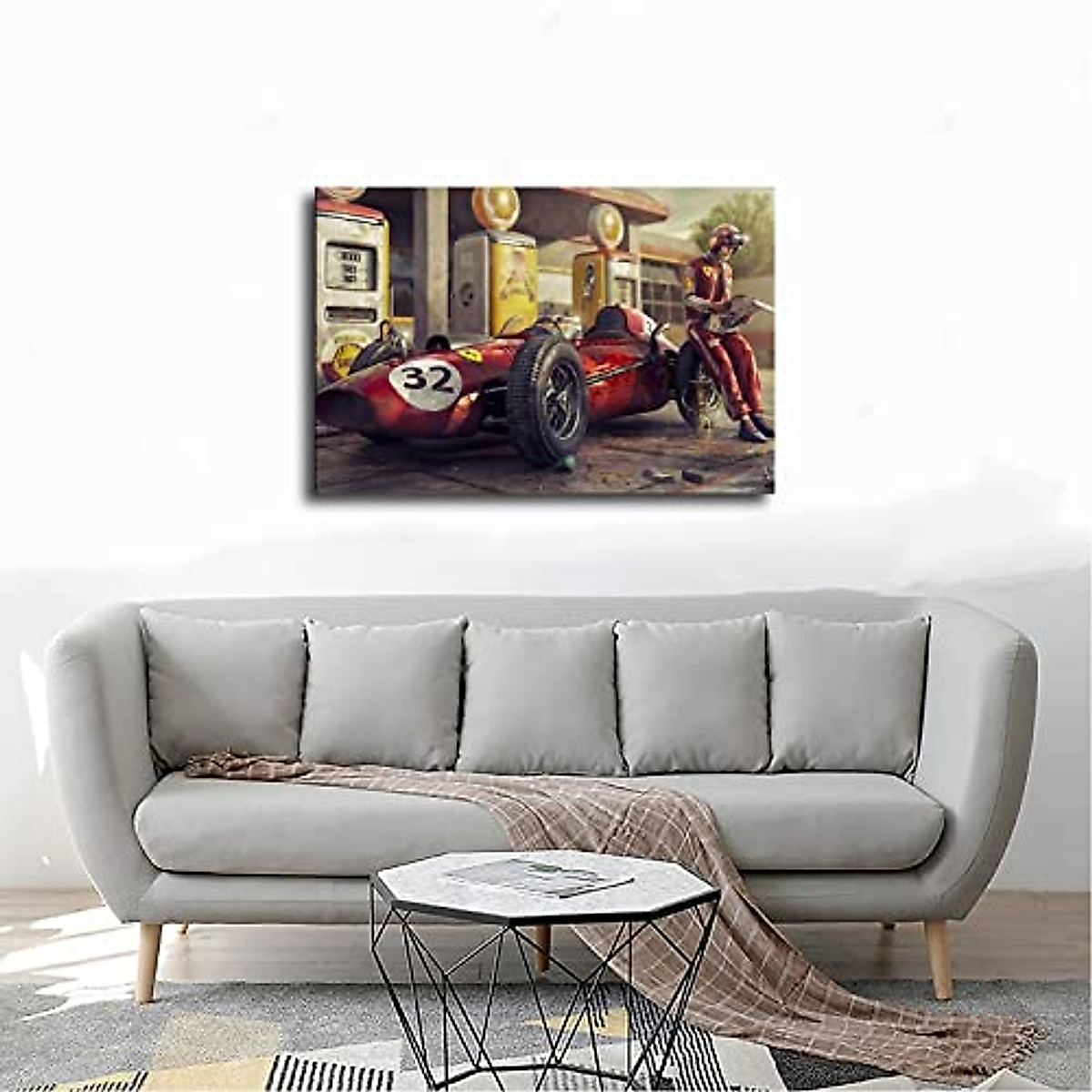 ERWYN Ferrari poster Formula 1 Racing Potser Vintage Posters 2023 Ferrri Car Canvas Prints Painting Unframe-style 12x18inch(30x45cm)
