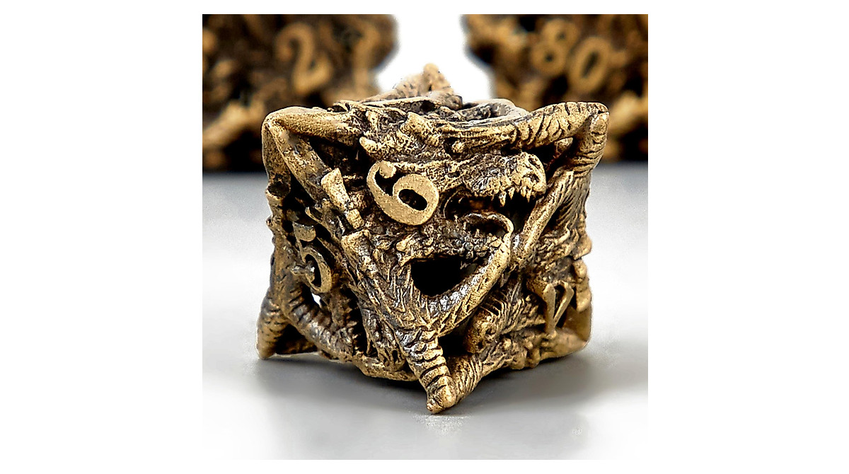 JOYLORD Dragon Head Metal DND Dice Set - Customize Your Game
