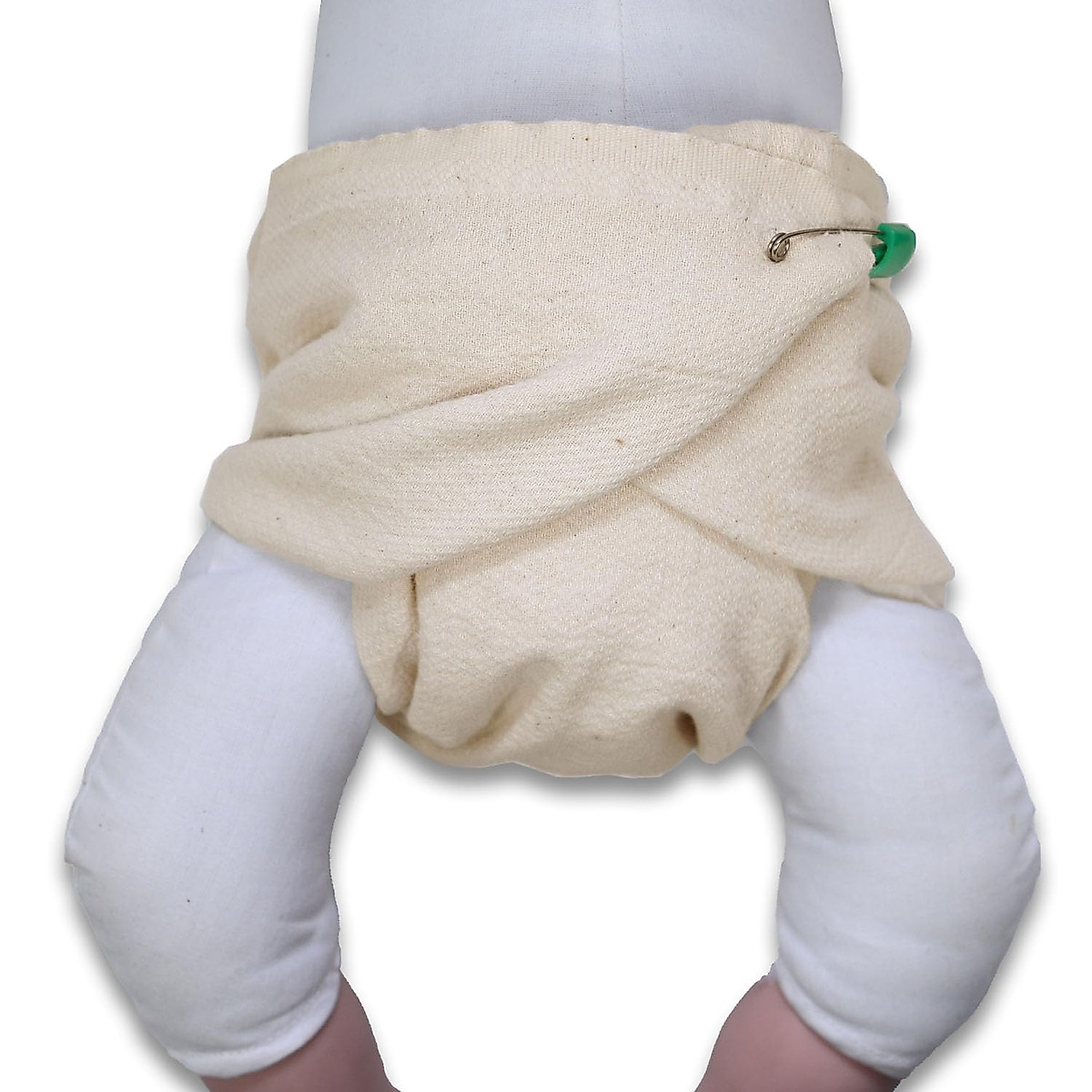 OsoCozy Unbleached Birdseye Flat Cloth Diapers (1 Dozen) - 27.5 x 30.5 Inches, One-Layer Flat Cloth Baby Nappies Made of Soft, Durable 100% Birdseye Weave Cotton