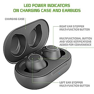 Works for Google Pixel 6 by Cellet Wireless V5 Bluetooth Earbuds Compatible with Google Pixel 6 with Charging case for in Ear Headphones. (V5.0 Black)
