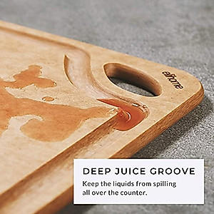 Elihome Kitchen Cutting Boards 2-piece set, Natural Wood Fiber Composite, Dishwasher Safe, Eco-Friendly, Juice Grooves, Non-Porous, Made in USA, Medium (10"x 13"x 1/4”) Small (7" x 10" x 1/4")
