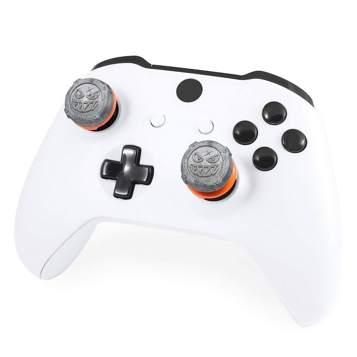 KontrolFreek Call of Duty: Black Ops 4 Grav Slam for Xbox One and Xbox Series X Controller | Performance Thumbsticks | 1 High-Rise Convex, 1 Mid-Rise Convex | Gray/Orange