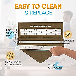 Gardner WS-90 Indoor Fly Trap, Fly Lights for Restaurants & Healthcare Facilities, Fly Light Trap, Insect Light Trap Indoor, Fly Light Trap Indoor Plug in, Bug Lights, Blue Light Fly Trap (Gold)