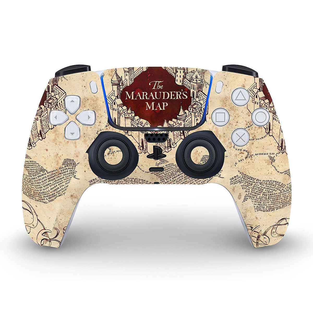 Head Case Designs Officially Licensed Harry Potter The Marauder's Map Graphics Vinyl Faceplate Gaming Skin Decal Compatible with Sony PlayStation 5 PS5 Disc Edition Console & DualSense Controller