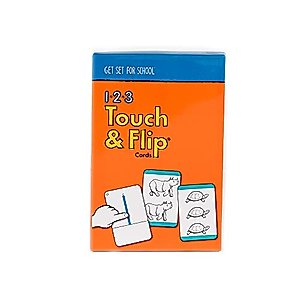 Learning Without Tears 1-2-3 Touch & Flip Sensory Cards- Get Set for School Series- Pre-K and Transitional Kindergarten Manipulative- Tracing, Counting, Sequencing, Math Skills - School or Home Use