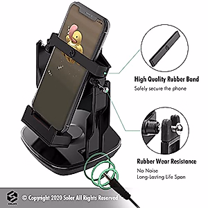 SOLER Phone Swing, Phone Rocker Compatible for Pokemon Go Walker Cellphone Pedometer Accessories (Mute Version)(USB Cable)(Battery Compatible)(Google Fit) Quick Step Earning Device – Black