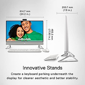 Dell Inspiron 27 7720 All-in-One - 27-inch FHD Display, Intel Core i7-1355U, 16GB DDR4 RAM, NVIDIA GeForce MX550 GDDR6 Graphics, Windows 11 Home, Services Included - White
