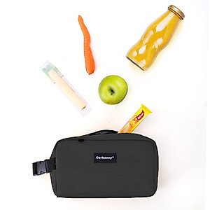 Cerbonny Small Cooler Bag Freezable Lunch Bag for Work School Travel,Leak-proof Small Lunch Bag,Small Insulated Bag For Kids/Adults,Freezable Snack Bag Fit For Yogurt (Black)