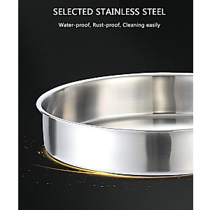 Lazy Susan Spice Rack Organizer for Cabinet, Rotating Tray Turntable Storage Container Stainless steel for Kitchen Pantry, Countertop, Table (9”)