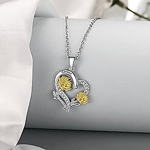 Roy Rose Jewelry Personalized Birth Month Flower Necklace with 2 Birthstones - Heart Shape - Customized Necklace for Her (September - Morning Glory)