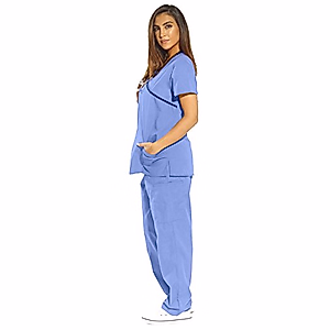 11135W Just Love Women's Scrub Sets / Medical Scrubs / Nursing Scrubs - XL,Ceil With Navy Trim,X-Large