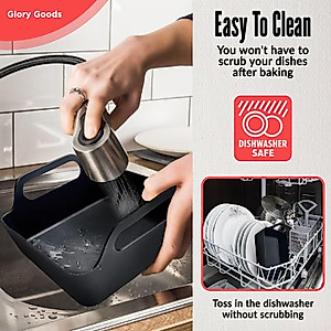 5 Pcs Silicone Sheet Pan Divider, Easy To Clean Nonstick Pan Set for Cooking | Silicone Baking Pans for Oven and Air Fryer | Baking Pans Set for Kitchen |BPA Free Silicone Baking Pan Organizer