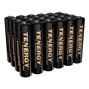 Tenergy Premium PRO Rechargeable AAA Batteries, High Capacity 1100mAh NiMH AAA Battery, 24 Pack Rechargeable Batteries