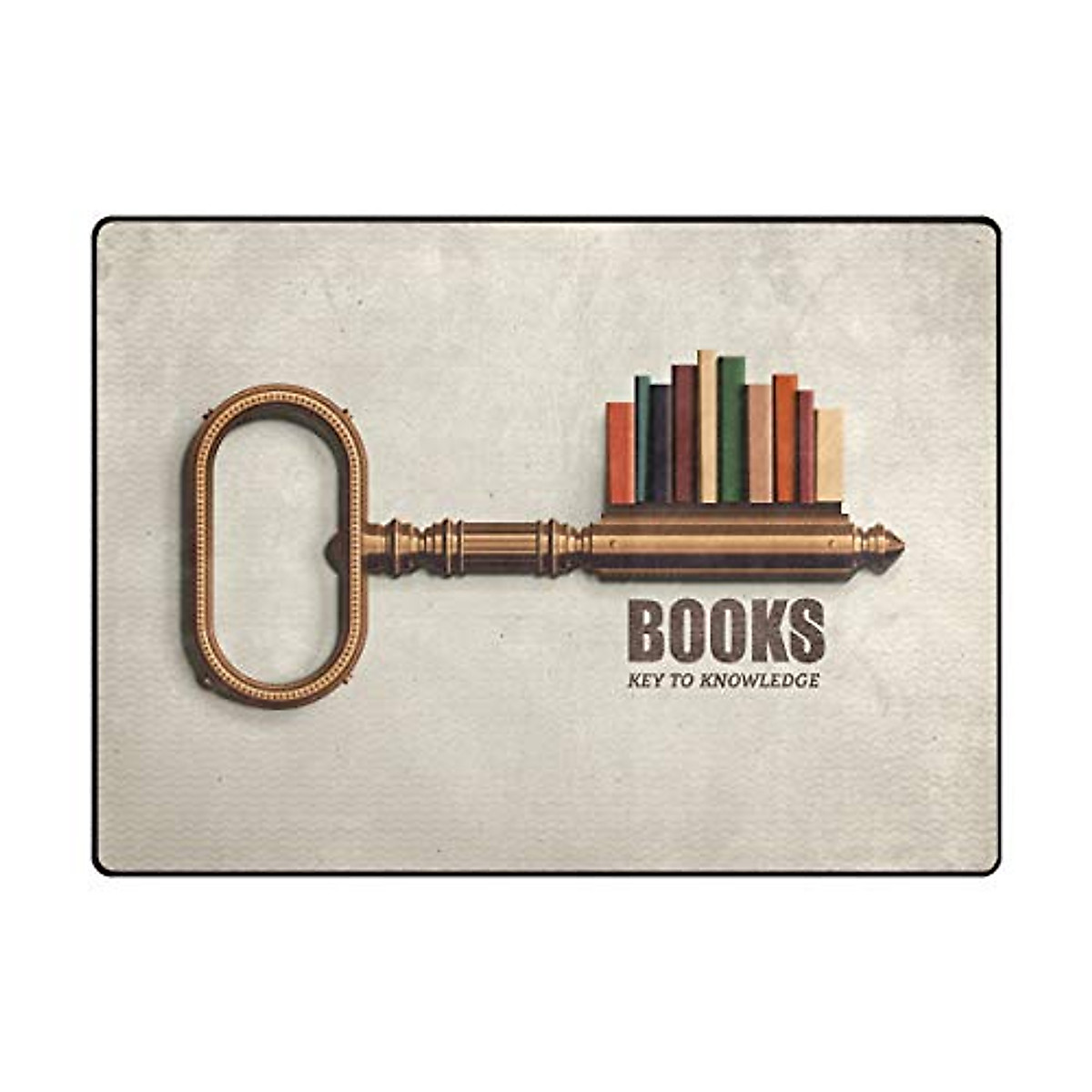ALAZA Vintage Educational Key with Books Area Rug Rugs for Living Room Bedroom 7' x 5'