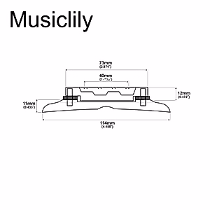 Musiclily 114mm Rosewood Adjustable Compensated Mandolin Bridge Set