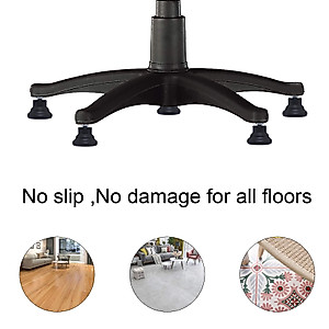 Office Chair Bell Glides with Felt Pads,Office Chair Caster Replacement,Shockproof and Non Slip,Heavy Duty 550lbs,Protect Floors,Furniture Feet,Desk Chair,Swivel Chair,Task Chair No Wheels,11mm