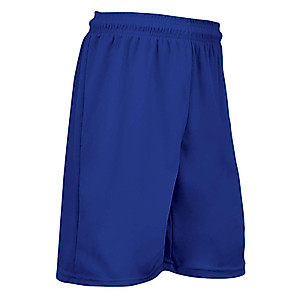 Champro Standard Sport Practice Short with Elastic Waistband and Drawstring, Royal, Adult 4X-Large