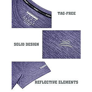 MAGNIVIT Women Workout T Shirts Loose Fit Shirt Exercise Tops Training Shirts Gym Shirt Casual Shirts Athletic Shirts Yoga Blouse Violet