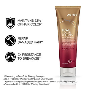 Joico K-PAK Color Therapy Color-Protecting Conditioner | For Color-Treated Hair | Boost Shine & Elasticity | Repair Breakage | Rebuild Damaged Hair | With Keratin & Argan Oil | 8.5 Fl Oz
