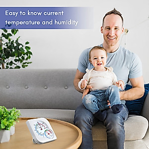 Kathfly 6 Pcs Indoor Thermometer and Humidity Gauge Indoor Mini Thermometer Hygrometer Temperature Humidity Meter Temperature and Humidity Monitor with Pointers for Home, Kitchen, Planting Room