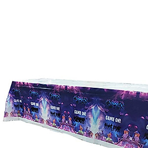 Video Games Party Tableware Supplies Set Including 20 pcs Plates, Table Cover and 20 pcs Napkins, Video Games Theme Party Baby Shower Birthday Decorations