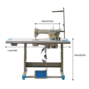 Industrial Sewing Machine Heavy Duty Sewing Machines with Motor & Graduated Table Stand Stitch Distance Speed Adjustable Commercial Grade Sewing Machine Whole Set