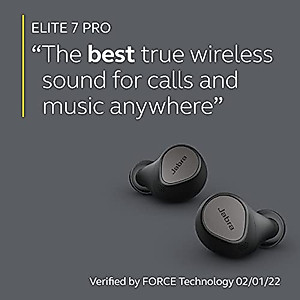 Jabra Elite 7 Pro in Ear Bluetooth Earbuds - Adjustable Active Noise Cancellation True Wireless Buds in a Compact Design MultiSensor Voice Technology for Clear Calls - Titanium Black