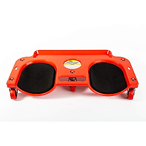 MaxWorks MaxxHaul 80748 Rolling Knee Creeper/Pads ABS High-Impact Frame, 5 Swivel Castors, Tool Tray Holder, multi-color, Small