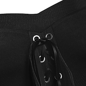 OIOLOYJM Plus Size Gothic Clothing Witchy Dress Fairy Dress for Women Goth Homecoming Dress Black Goth Dress Black Dress Goth Black Gothic Dress for Women Gothic Lolita Dress Plus Size Corset Dress