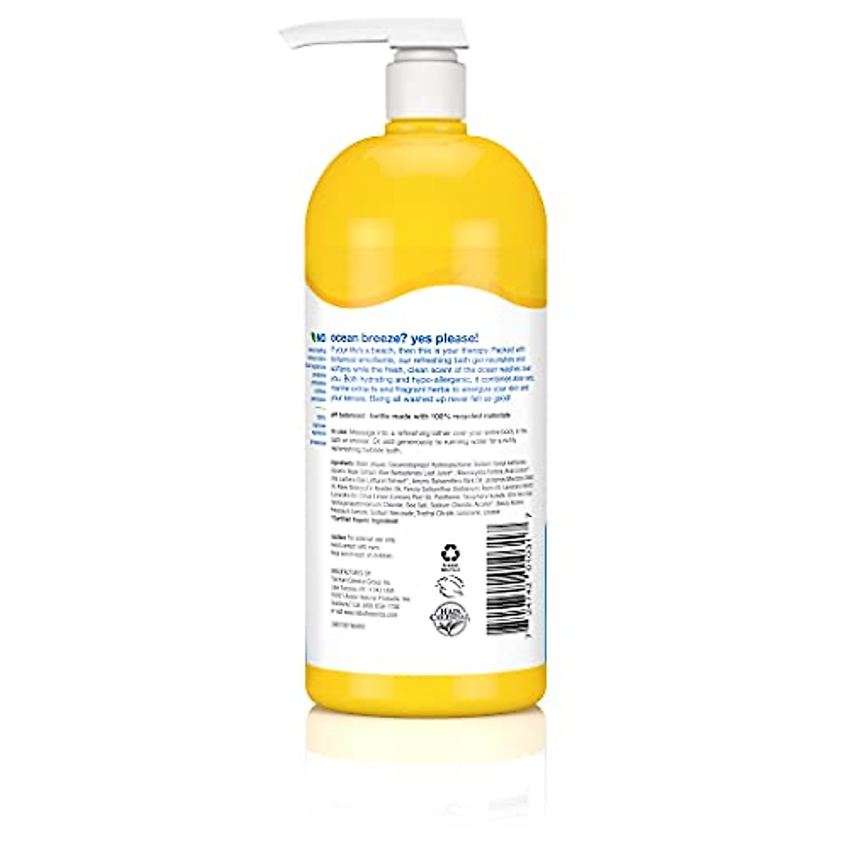 Alba Botanica Very Emollient Body Wash, Ocean Surf, 32 Oz